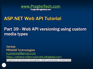 Sql server, .net and c# video tutorial: Web API versioning using custom ...