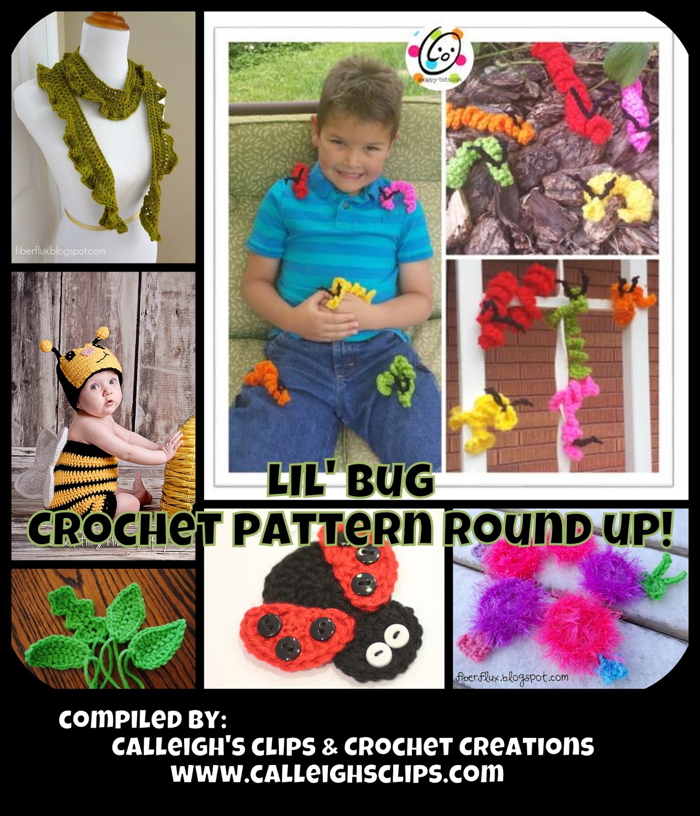 Calleigh's Clips & Crochet Creations: Free Lil' Bug Themed Crochet Patterns