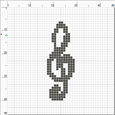 MsStitcher: Treble Clef Cross Stitch Pattern
