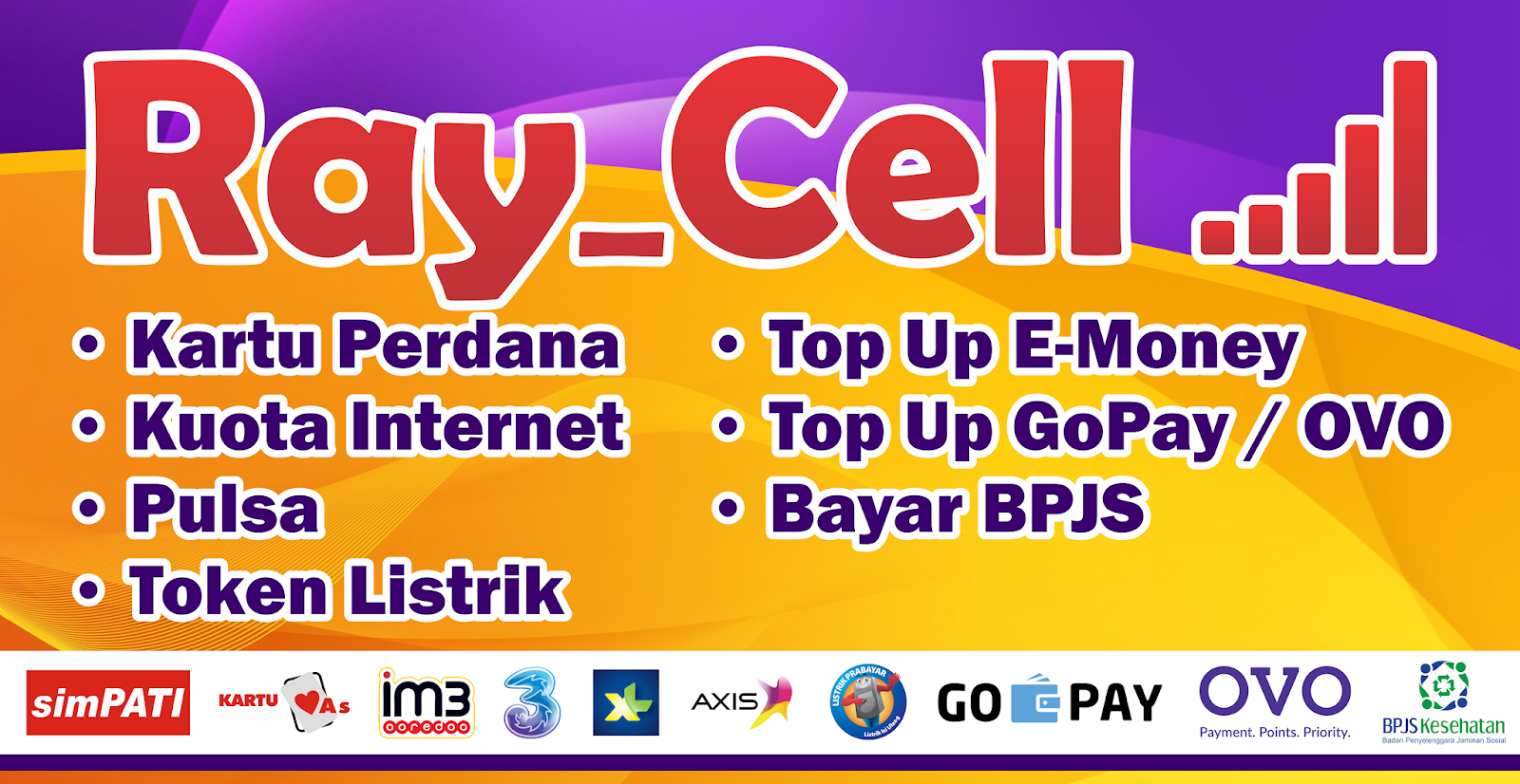 Spanduk Pulsa Vector CDR dan PNG #1 - Format .cdr