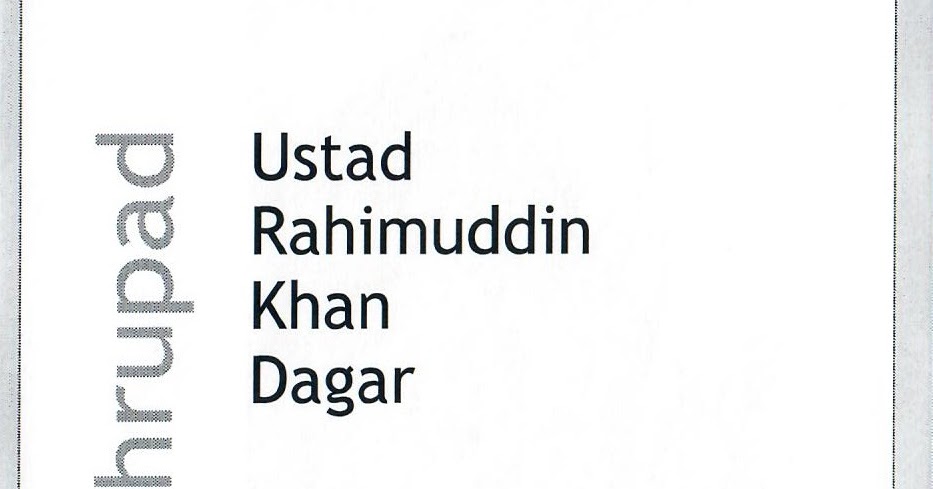 Oriental Traditional Music from LPs & Cassettes: Rahimuddin Khan Dagar ...