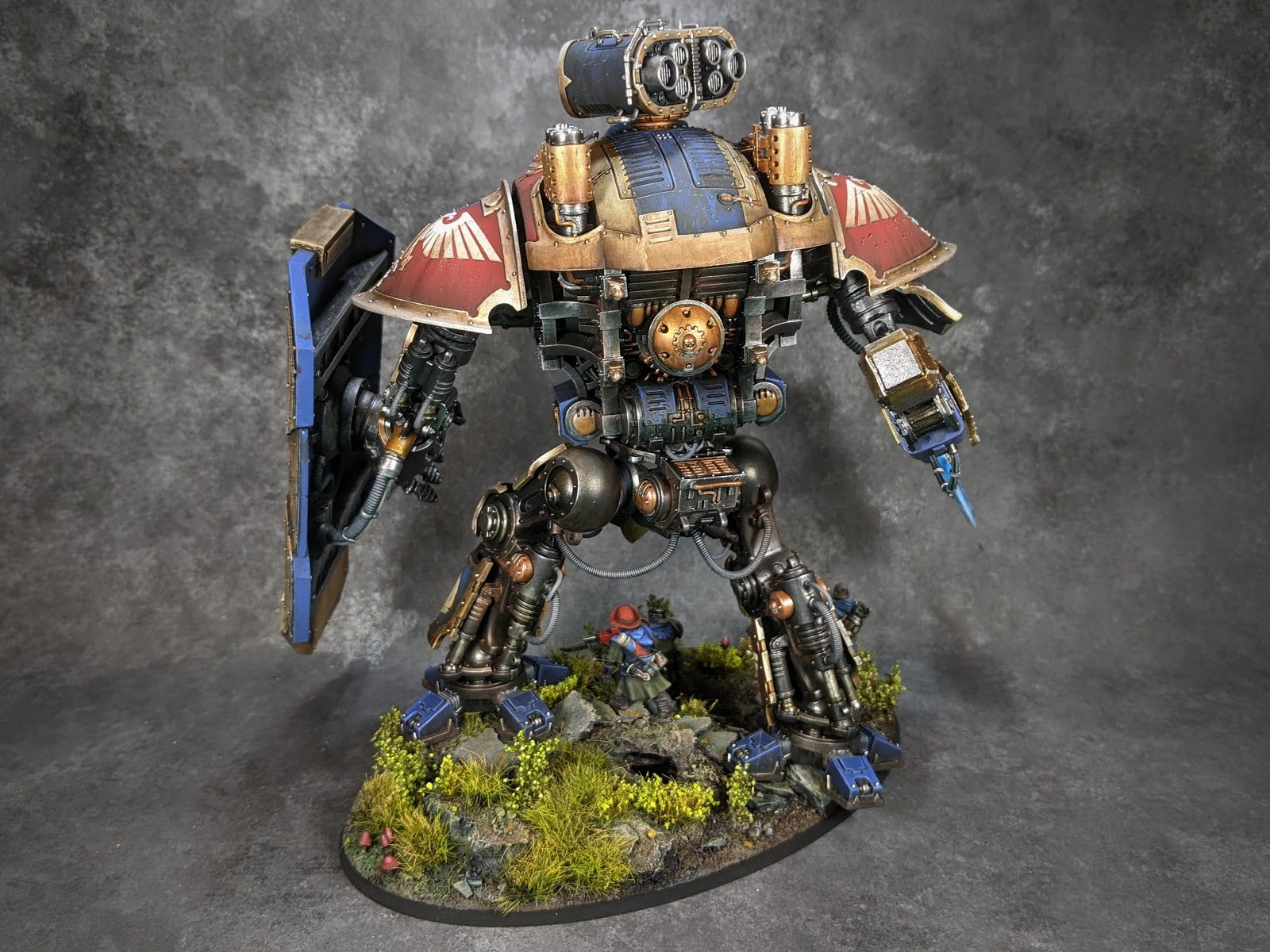 Necron Army Work in Progress pics: House Terryn Imperial Knight Done!