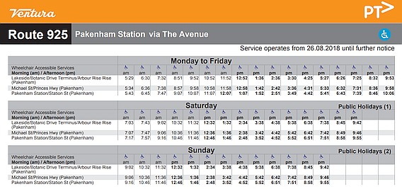 Melbourne on Transit: Timetable Tuesday #67: Pakenham's 925 - the bus ...