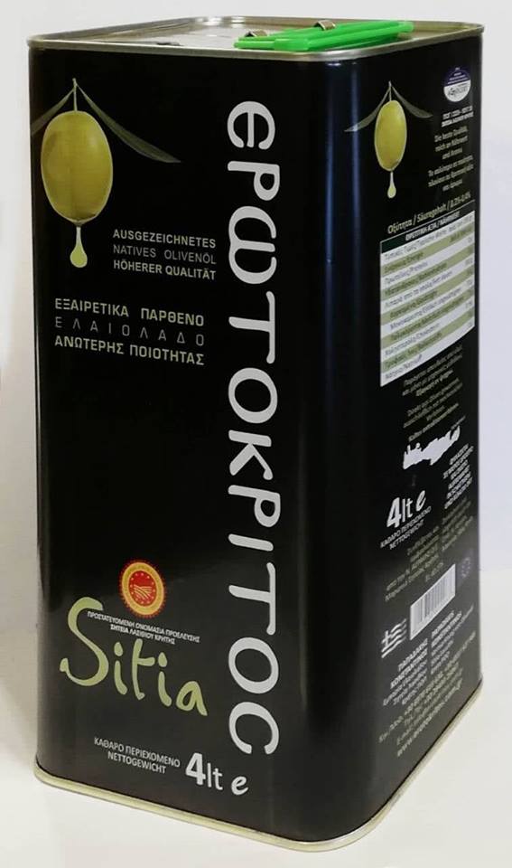 ΕΞΑΙΡΕΤΙΚΟ ΠΑΡΘΕΝΟ ΕΛΑΙΟΛΑΔΟ ΣΗΤΕΙΑ ΚΡΗΤΗΣ ΕΛΛΑΔΑ: Ελαιόλαδο Ερωτόκριτος