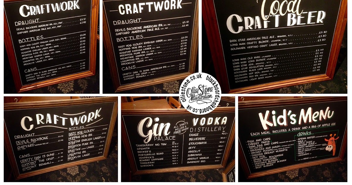 Chalkboard Sign Writer by Ollie Stone: Pub sign writer and blackboard ...