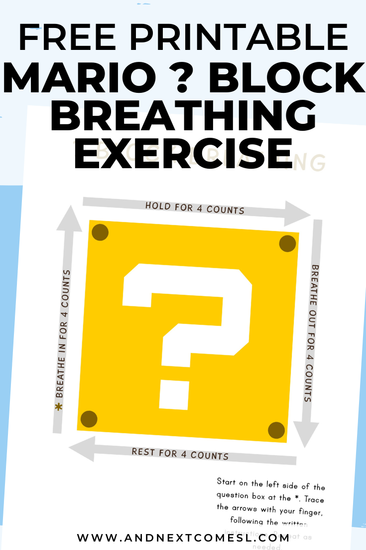 Free Printable Mario Question Block Deep Breathing Exercise for Kids ...