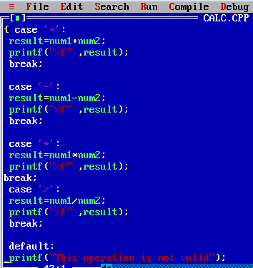 How to make a simple calculator using c language