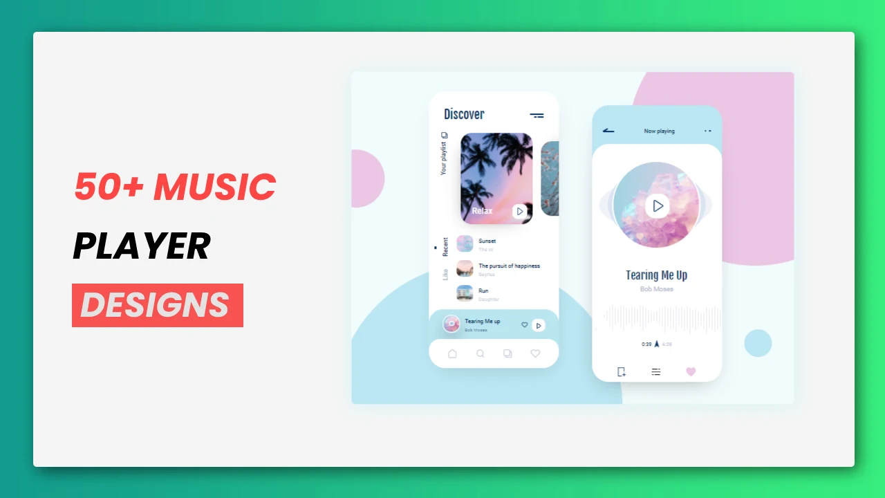 50+ Awesome Music Player UI Designs Collection | RUSTCODE