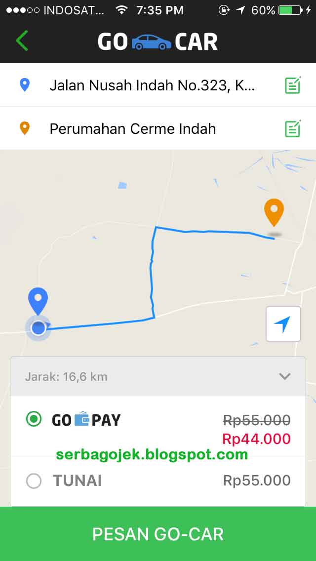 Cara Memesan Go Car GoJek Dengan Mudah | Pesan Go-Car