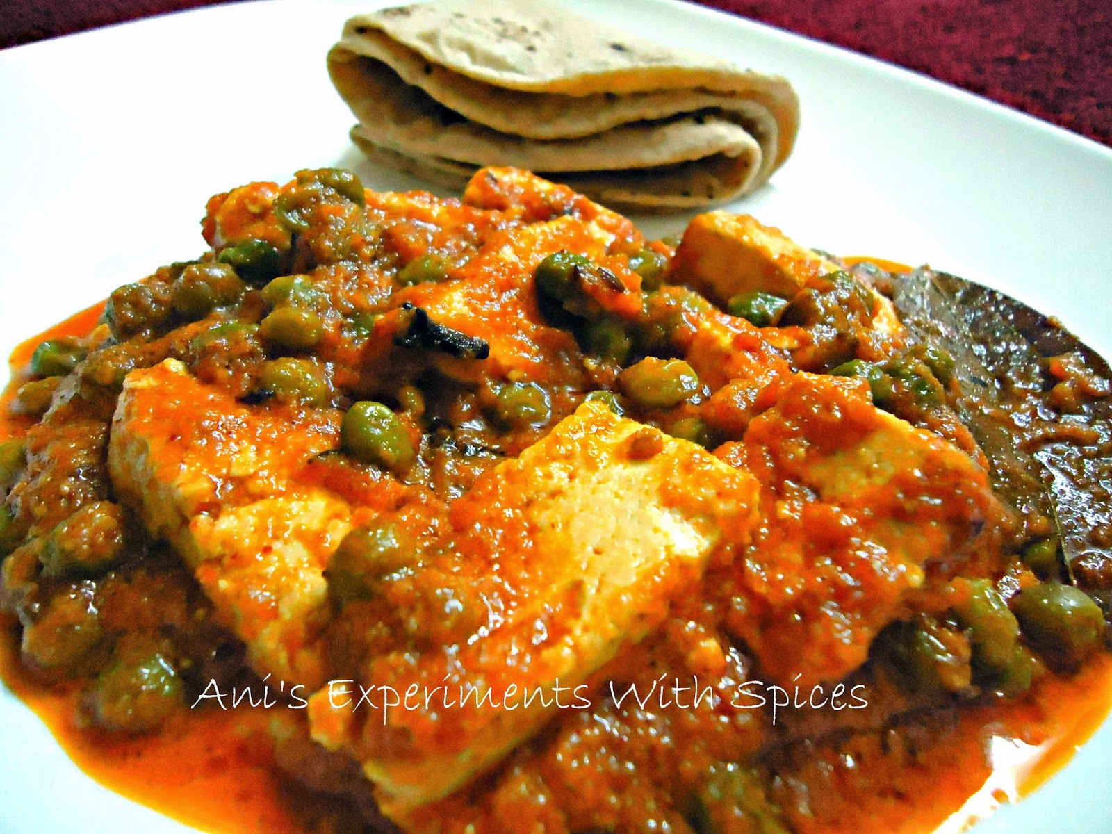 Ani's Experiments With Spices: Muttar Paneer (Cottage Cheese With Peas ...