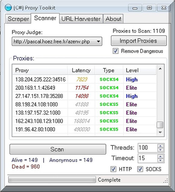 A powerful search engine socks proxy: Proxy Scanner Scraper AIO master ...