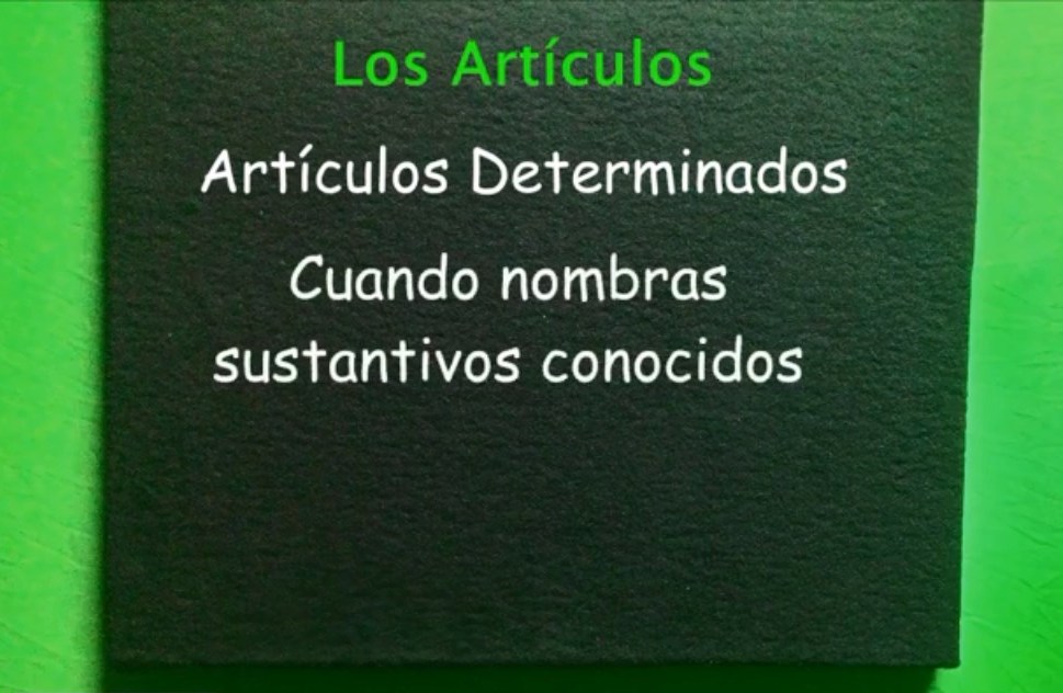 Los Artículos en Español