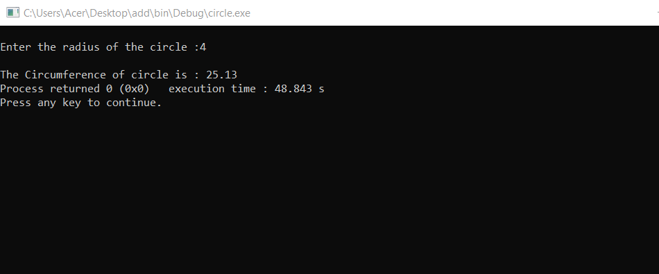 C Program to calculate Area and Circumference of Circle || বৃত্তের ...