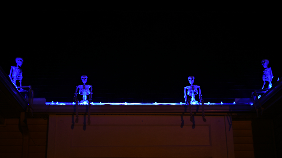 Haunted Eve's Halloween Blog: Ghostly Skeletons Sitting On The Roof