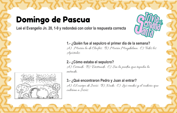 Vicaría para Niños: Trivia de Semana Santa