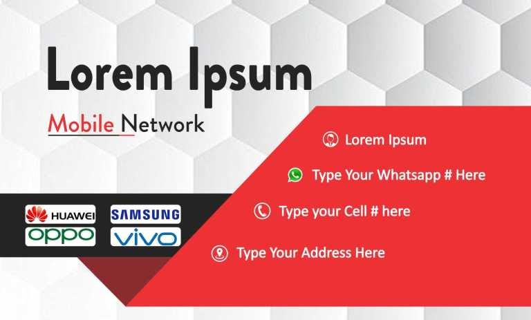 Best Mobile Shop Visiting Card in CDR file Dawnload