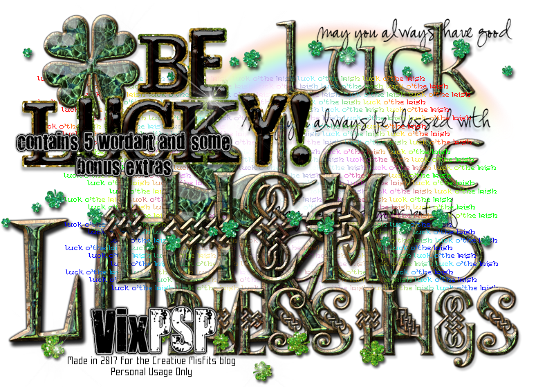 Creative Misfits Creations: St Patrick's Wordart 2017