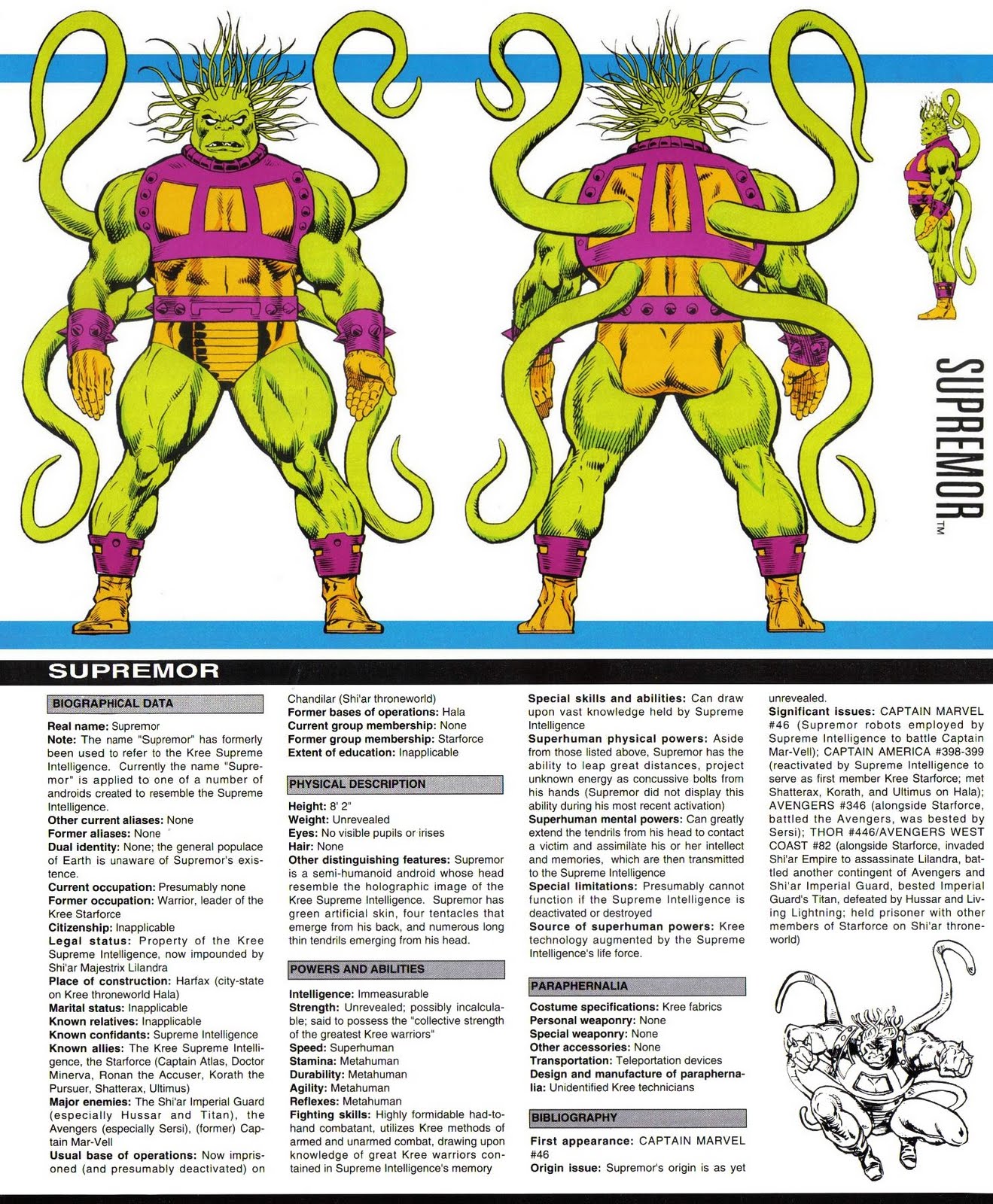 Fichas de Superheroes Marvel y DC: Supremor