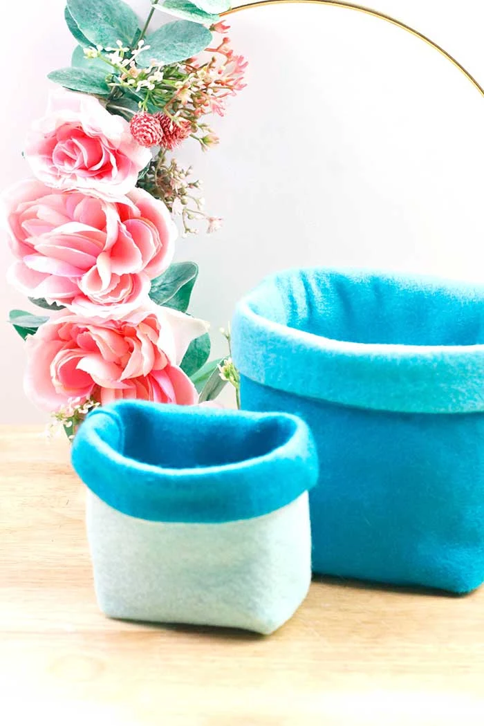 Easy DIY Felt Storage Basket - Koti Beth