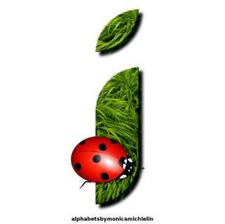 M. Michielin Alphabets: LADYBUG GRASS ALPHABET AND ICONS PNG