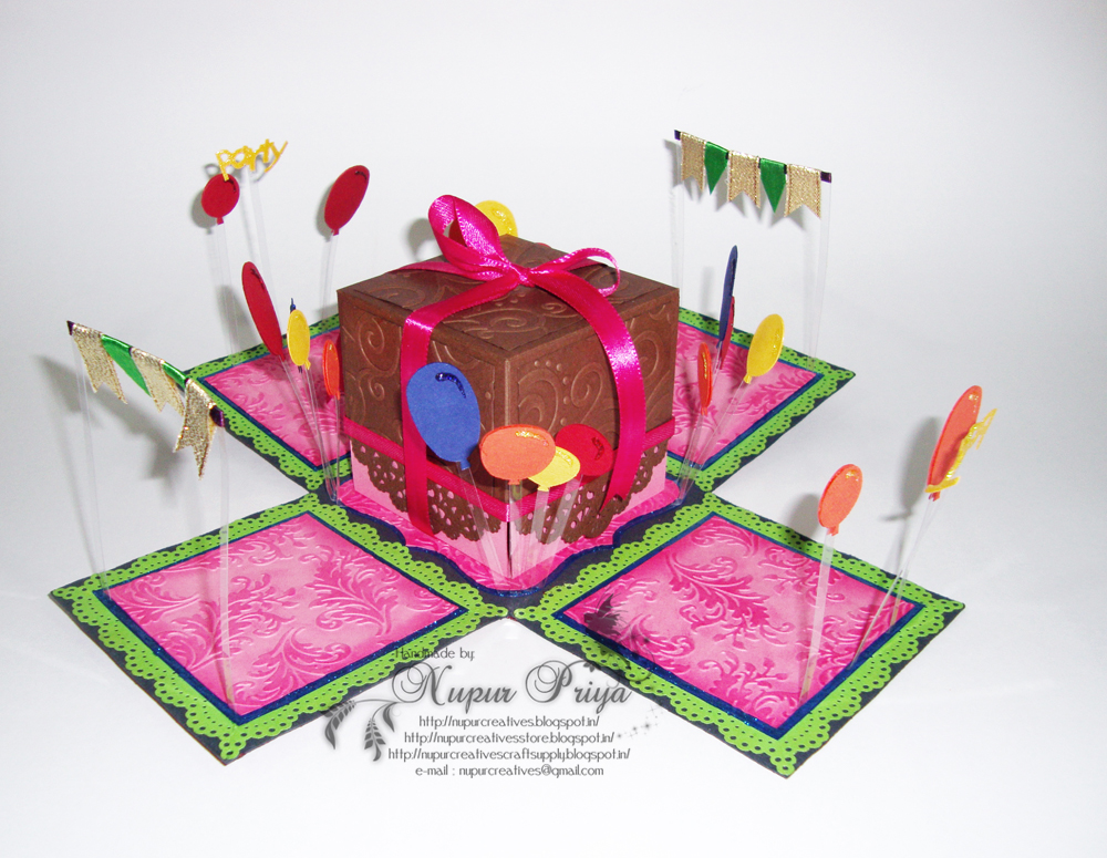 nupur creatives: Birthday Themed Magic Explosion Box & A Great News...