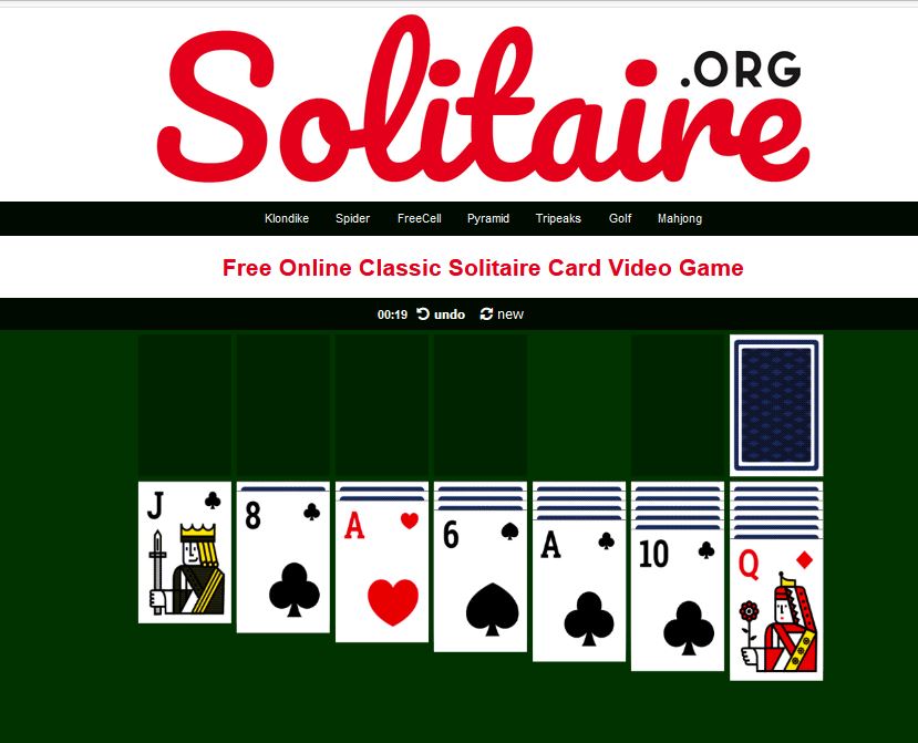 Mainkan Solitaire Gratis di Solitaire.org
