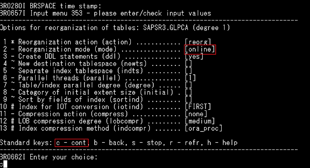 Table Reorg using Brtools - SAP Basis Genie