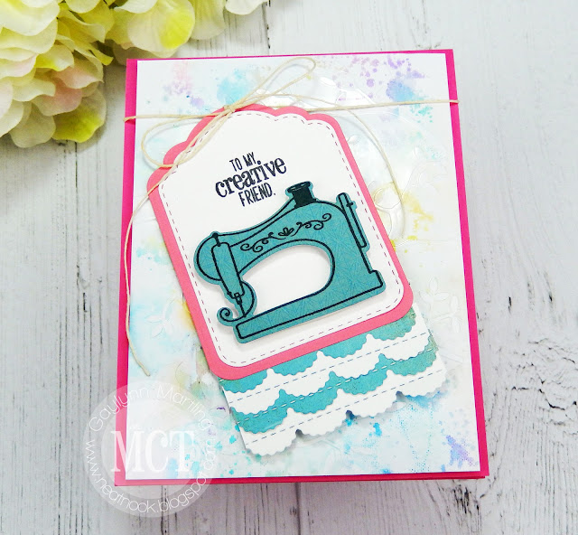 Neat Nook Creations: Friendship sewing machine tag card layers.