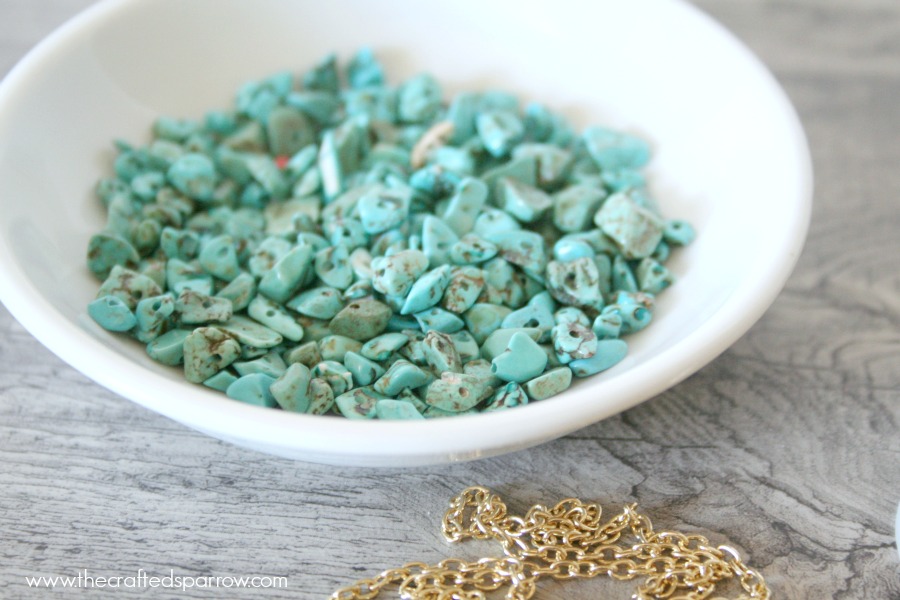 DIY Simple Turquoise Necklaces - The Crafted Sparrow