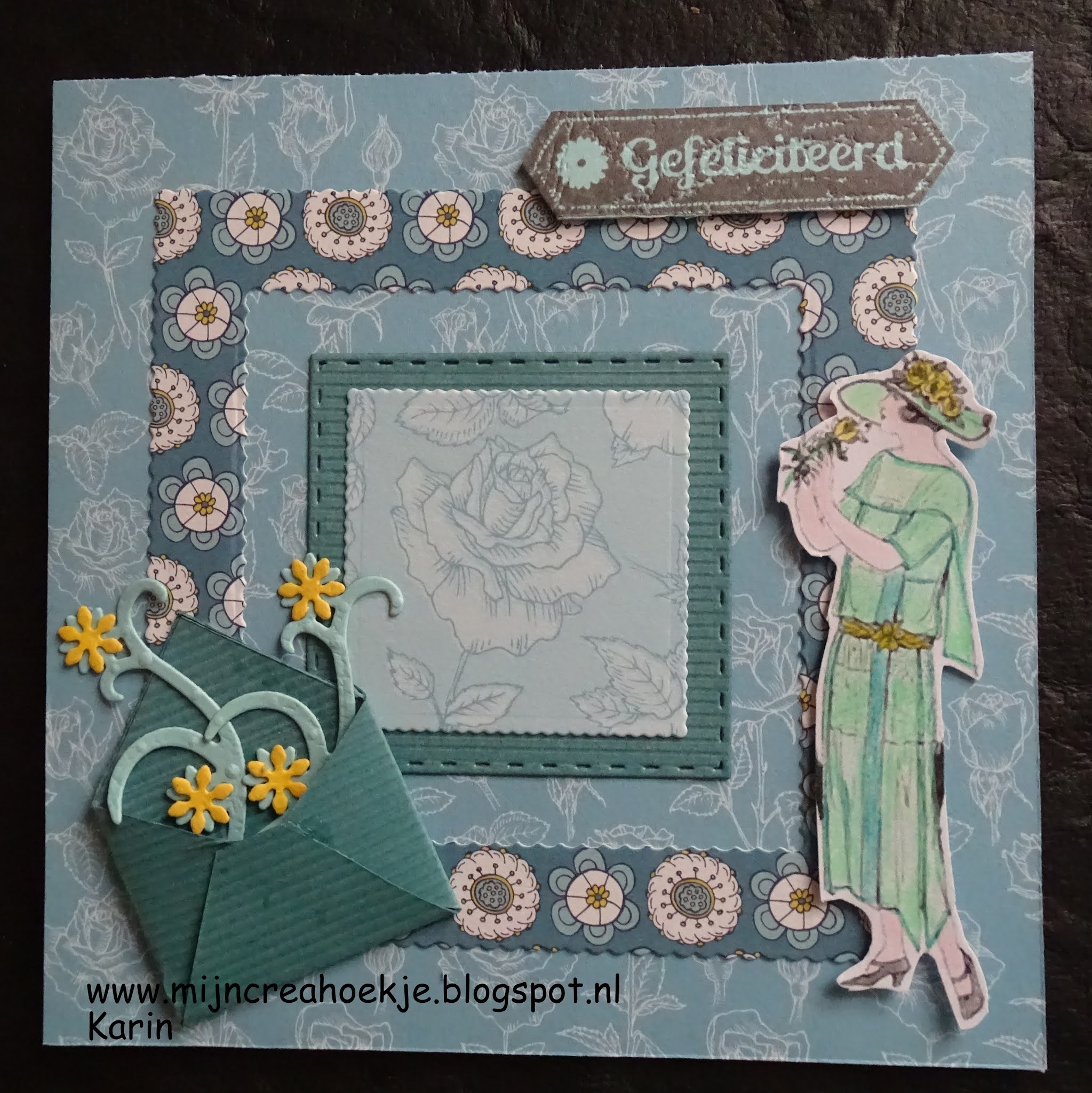 Mijn creahoekje: Envelopje op je kaart