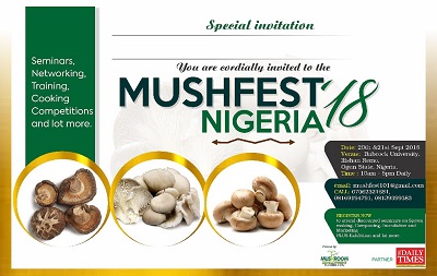 Mushrooms Festival "MUSFEST 18" Holds 20th September 2018