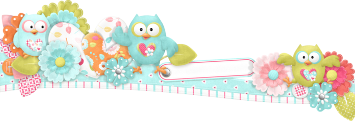 Bordes y Marcos del Bello Clipart de Búhos Amorosos. | Oh My Fiesta ...