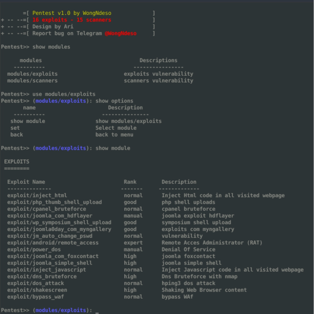 Pentest Tools Framework - A Database Of Exploits, Scanners And Tools ...