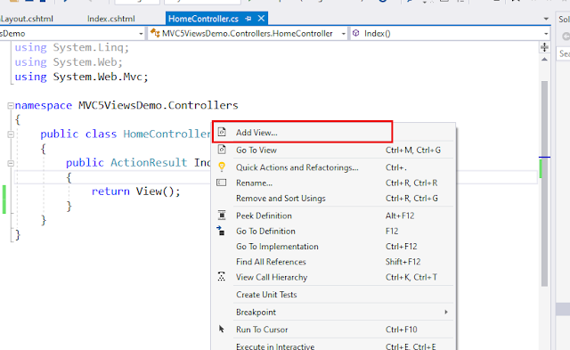 Views In ASP.NET MVC 5 ~ Programming With Shri