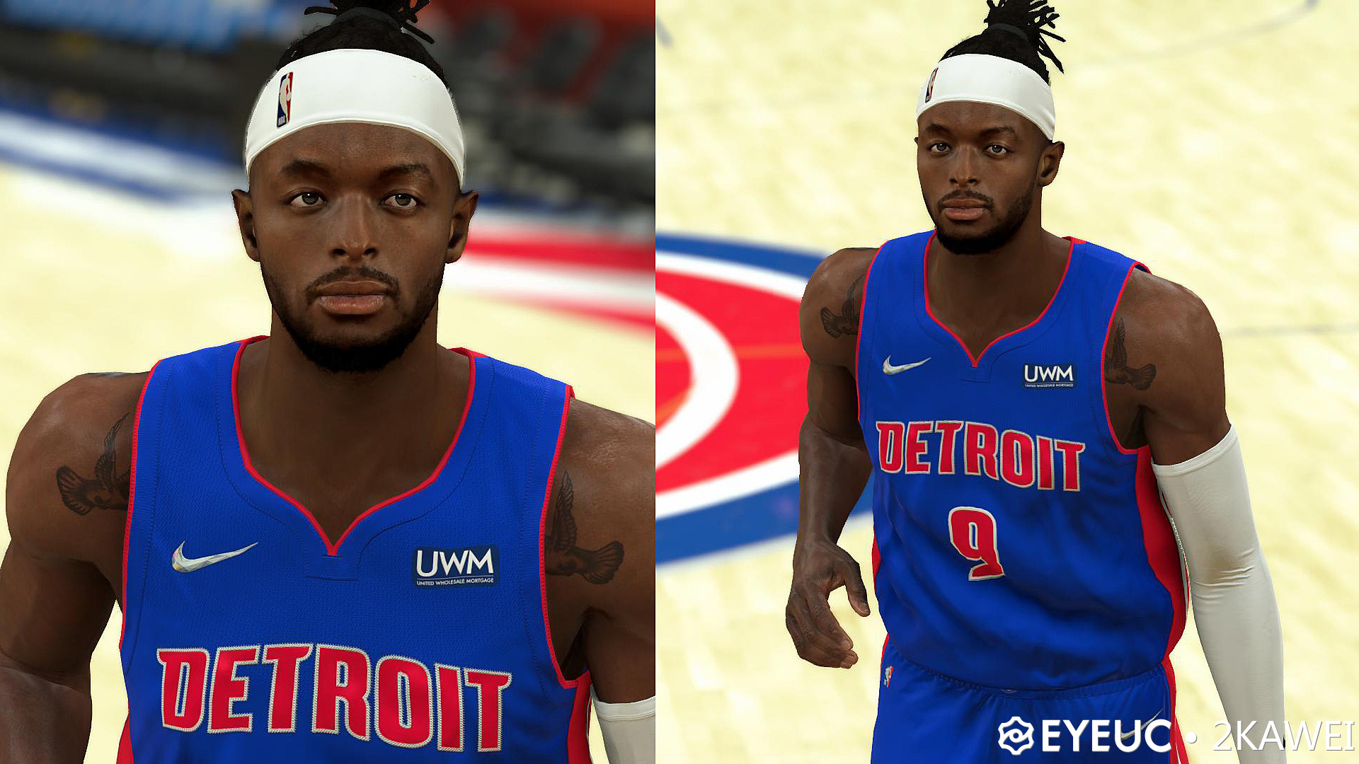 NBA 2K22 Jerami Grant Cyberface Update and Body Model by 2KAWEI