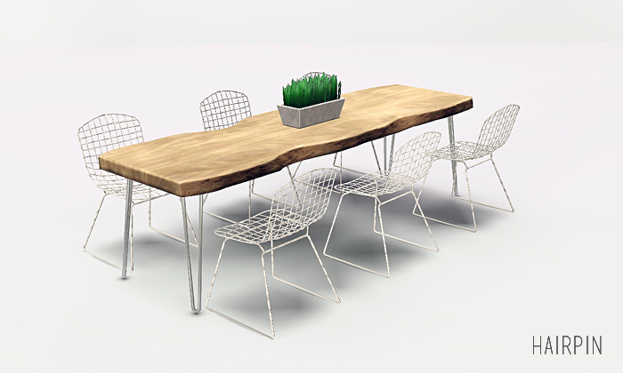 Gelina's Sims 3 Blog: Live Edge Dining Tables