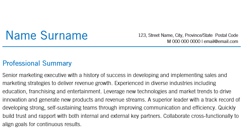 The Professional Summary Statement: A Better Alternative to a Resume ...