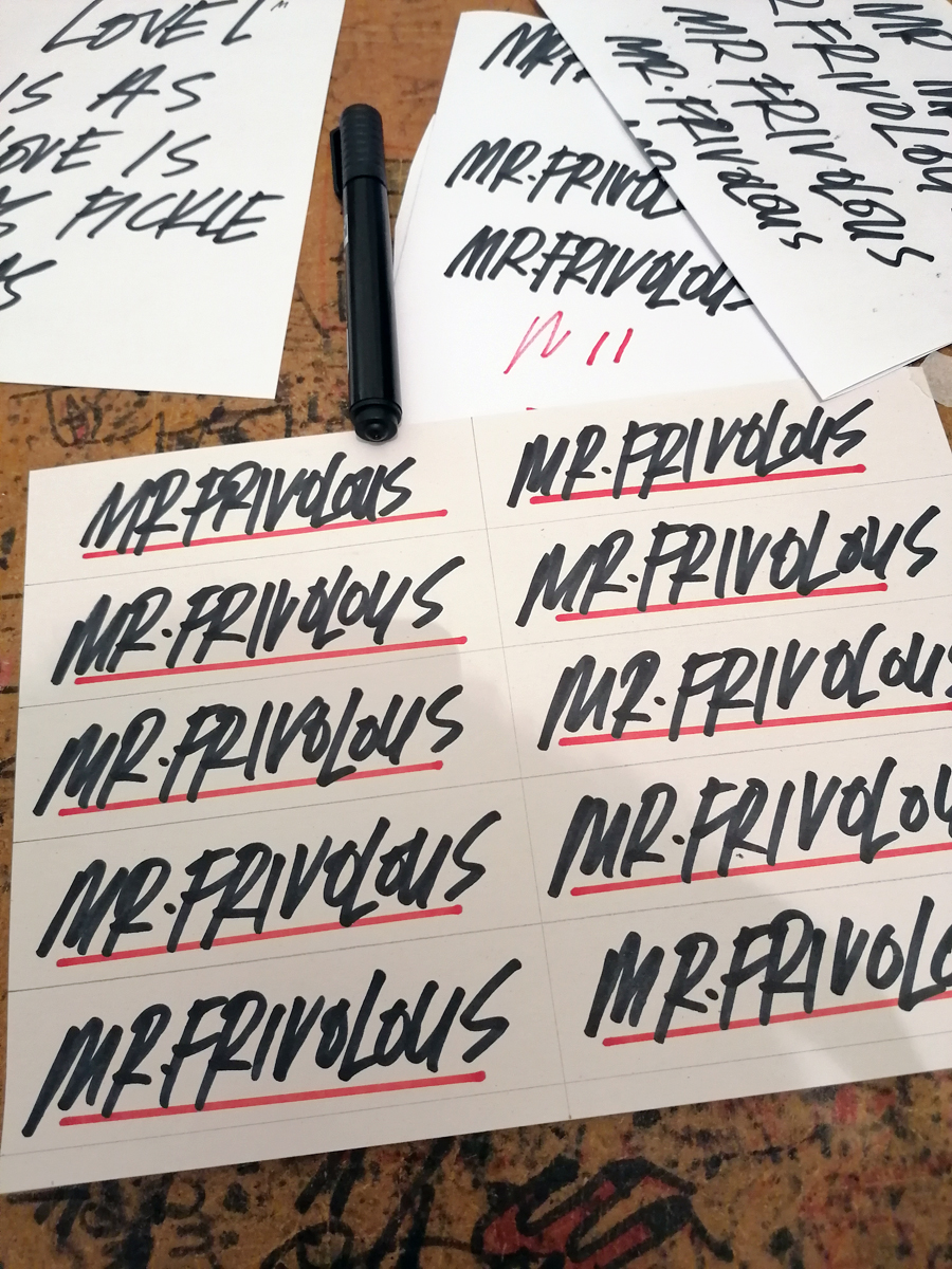 HAND WRITTEN STICKERS | MR.FRIVOLOUS BLOG