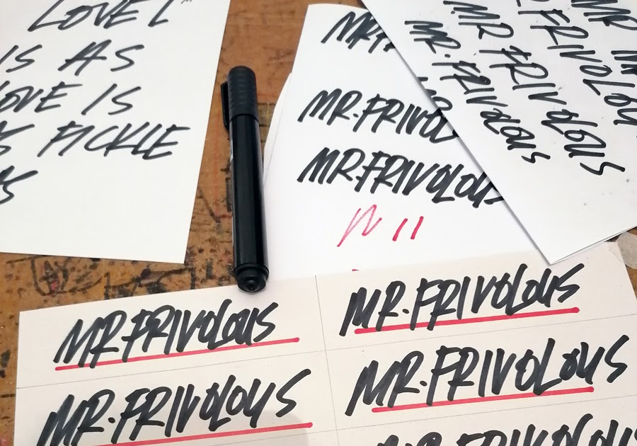 HAND WRITTEN STICKERS | MR.FRIVOLOUS BLOG