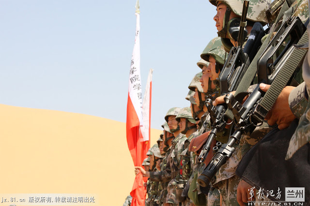 Asian Defence News: Chinese PLA soldiers practice fighting in the desert