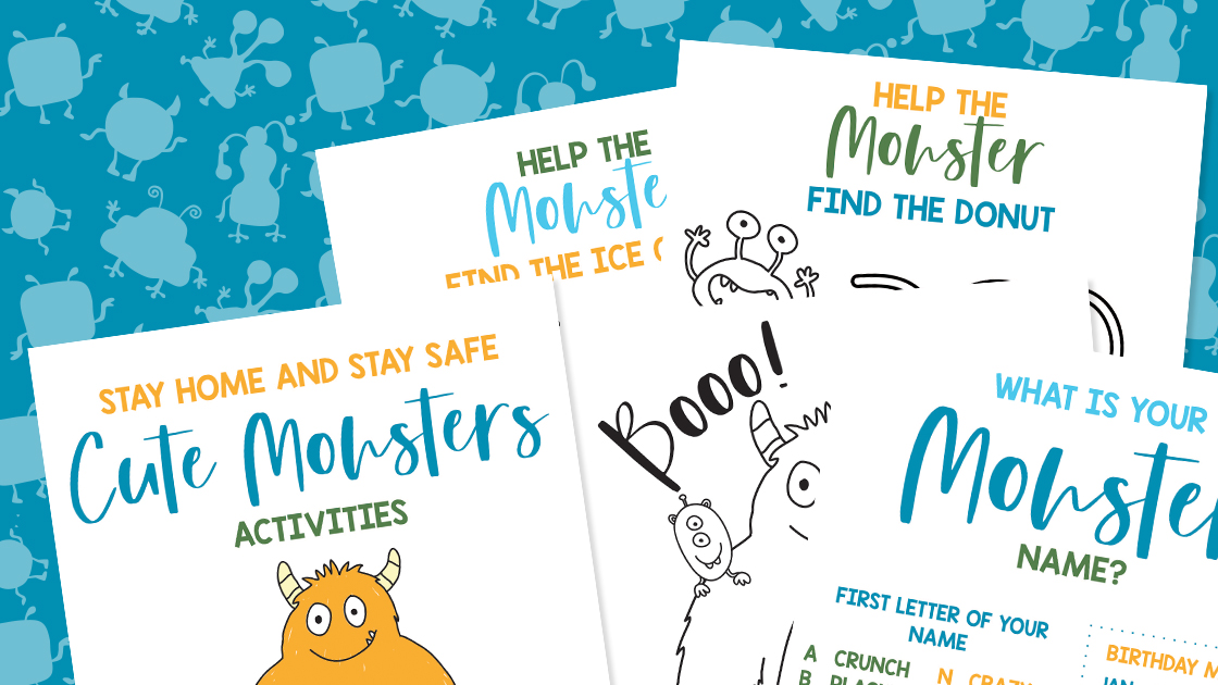 FREE Monsters Colouring and Activity Pack Printable for Kids