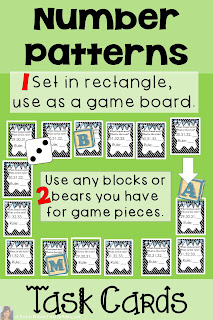 First Grade Love: 2 Ways to Use Number Pattern Task Cards!