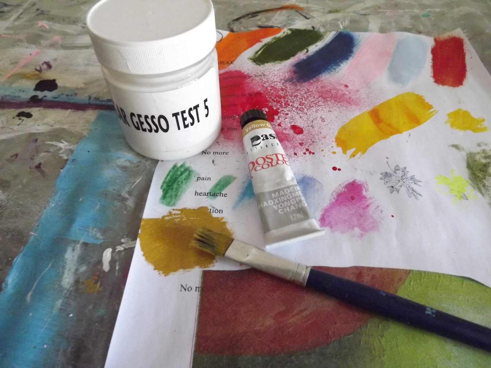 A Pretty Talent Blog: Product Test - Clear Gesso Trial Sample: Test 1 ...
