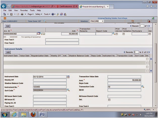 Steps for Opening of Accounts in Finacle - POFINACLEGUIDE