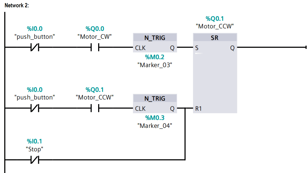 CW and CCW Operation of Motor from Same Push button