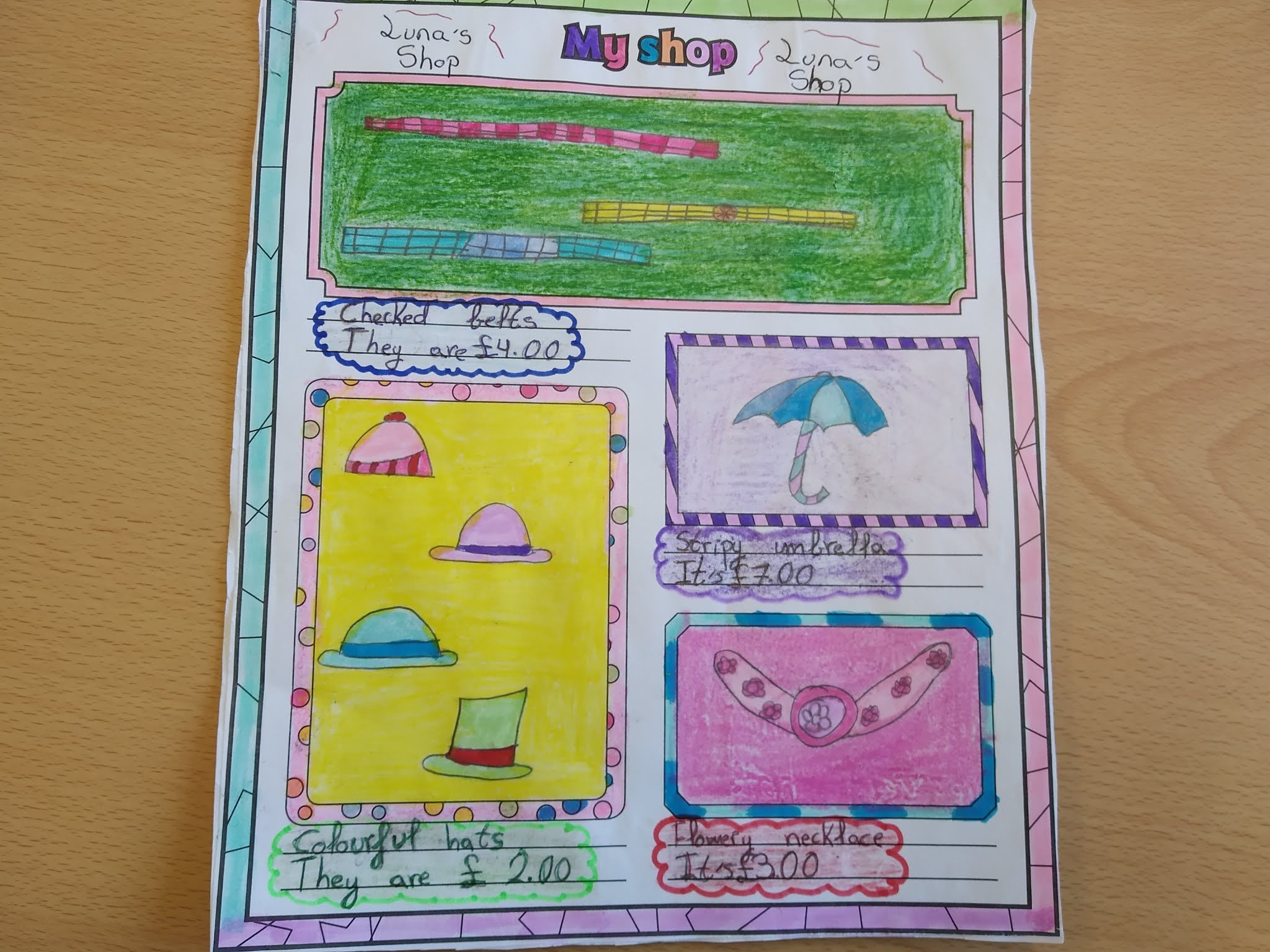 THE ENGLISH CLASS BLOG.: MY SHOP PROJECT