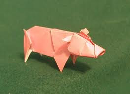 pig party origami ~ origami instructions art and craft ideas