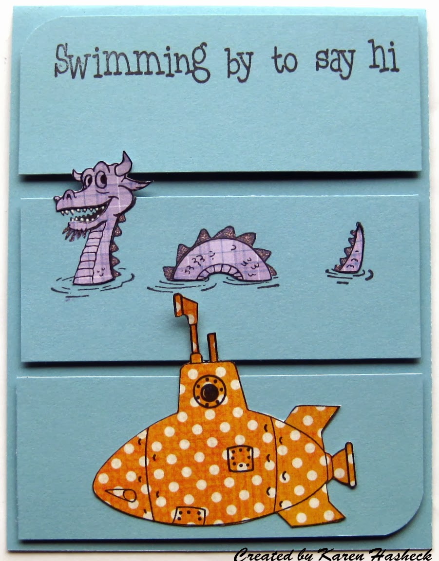 Karen's Kreative Kards: Swimming By to Say Hi!