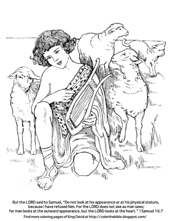Young King David Coloring Pages