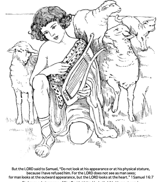 King David Harp Coloring Pages
